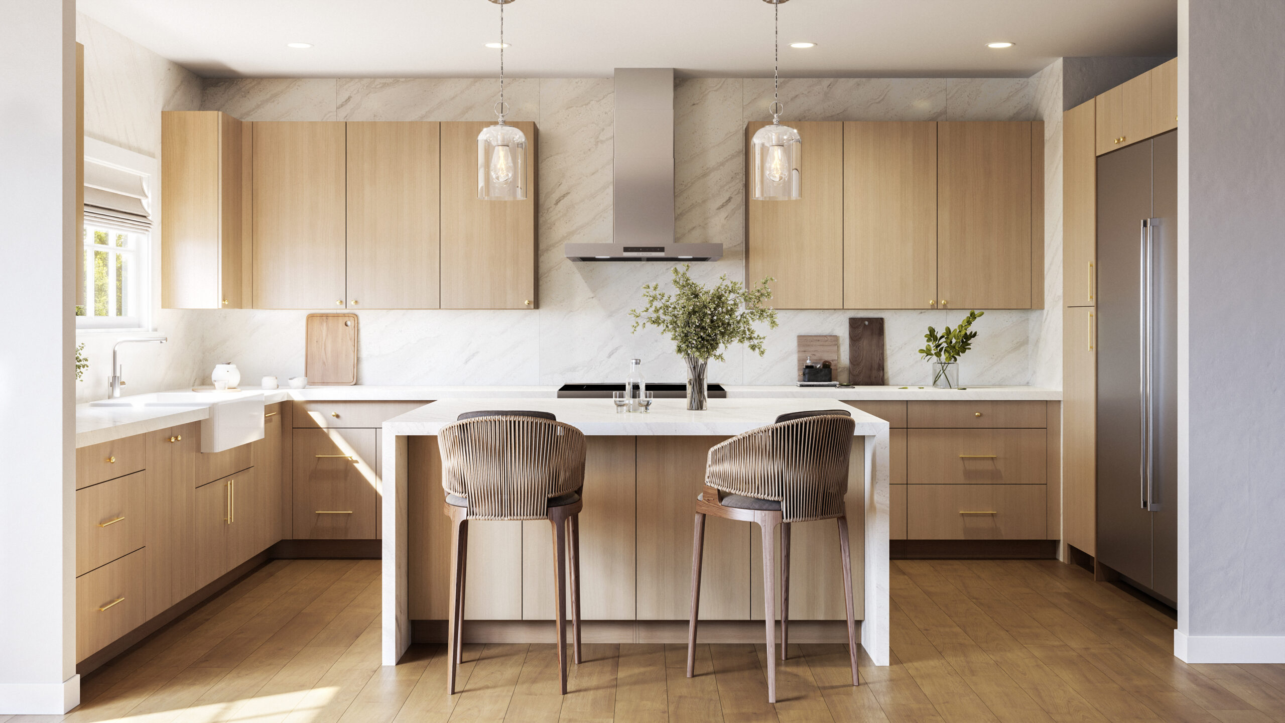White Oak Euro Cabinets - Premium White Oak Euro Cabinets | All Space ...